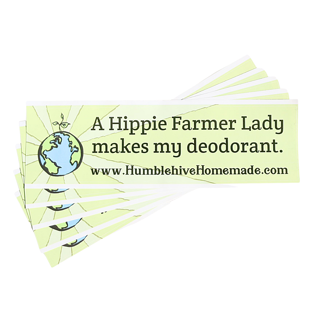 "A Hippy Farmer Lady makes my deodorant." Bumper Sticker – Humble hive ...
